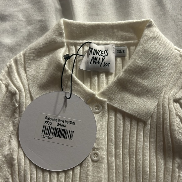 Princess Polly | Tops | Nwt Princess Polly White Dustry Long Sleeve ...
